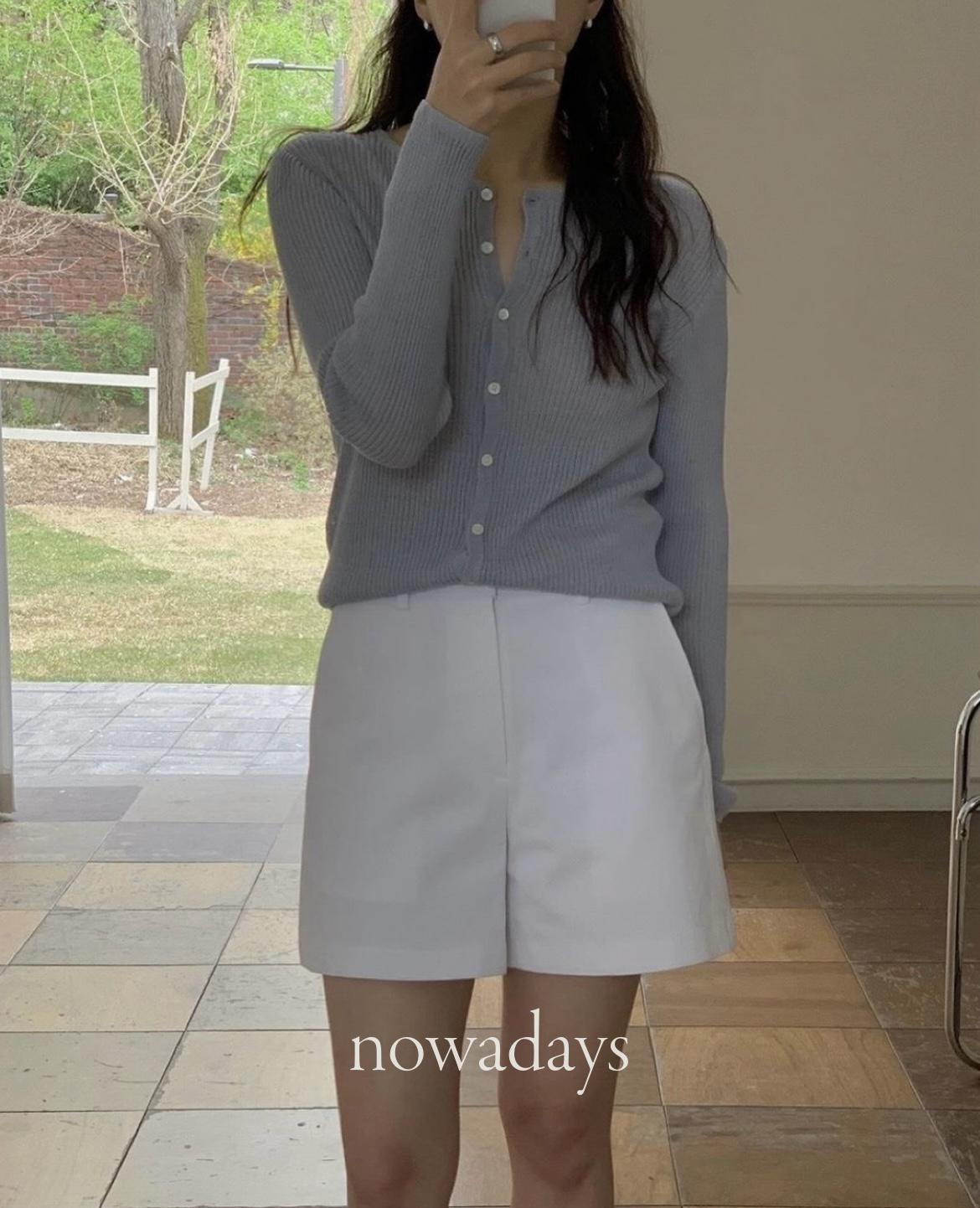 나우어데이즈 monique 모니크 치노 숏 팬츠 베이직 코튼 일자 반바지 쇼츠 (2col)