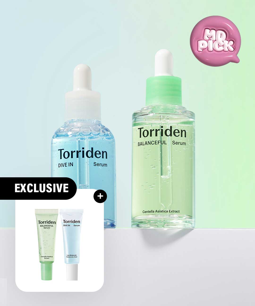 토리든 [MD PICK][2종세트] 토리든 다이브인 세럼 50ml + 밸런스풀 세럼 50ml (+다이브인 세럼 10ml+시카 세럼 10ml 증정)