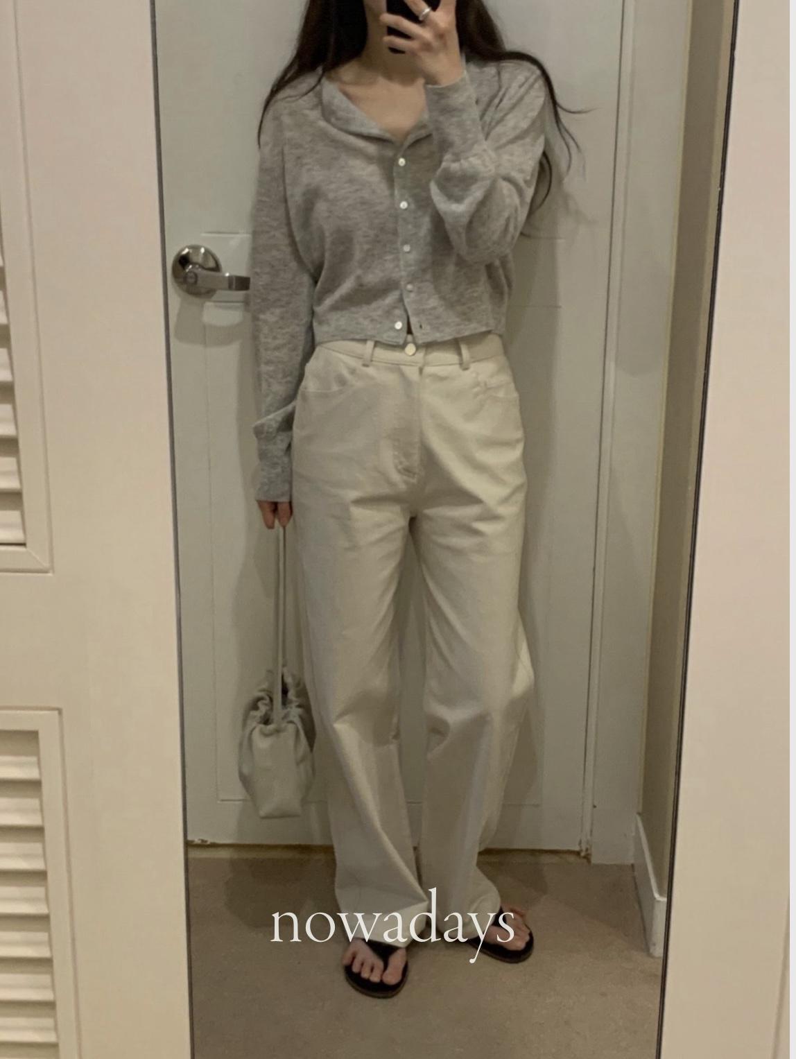 나우어데이즈 fllanel 플라넬 벤버 팬츠 코튼 스판 하이웨스트 스트레이트 일자 바지 (2col)