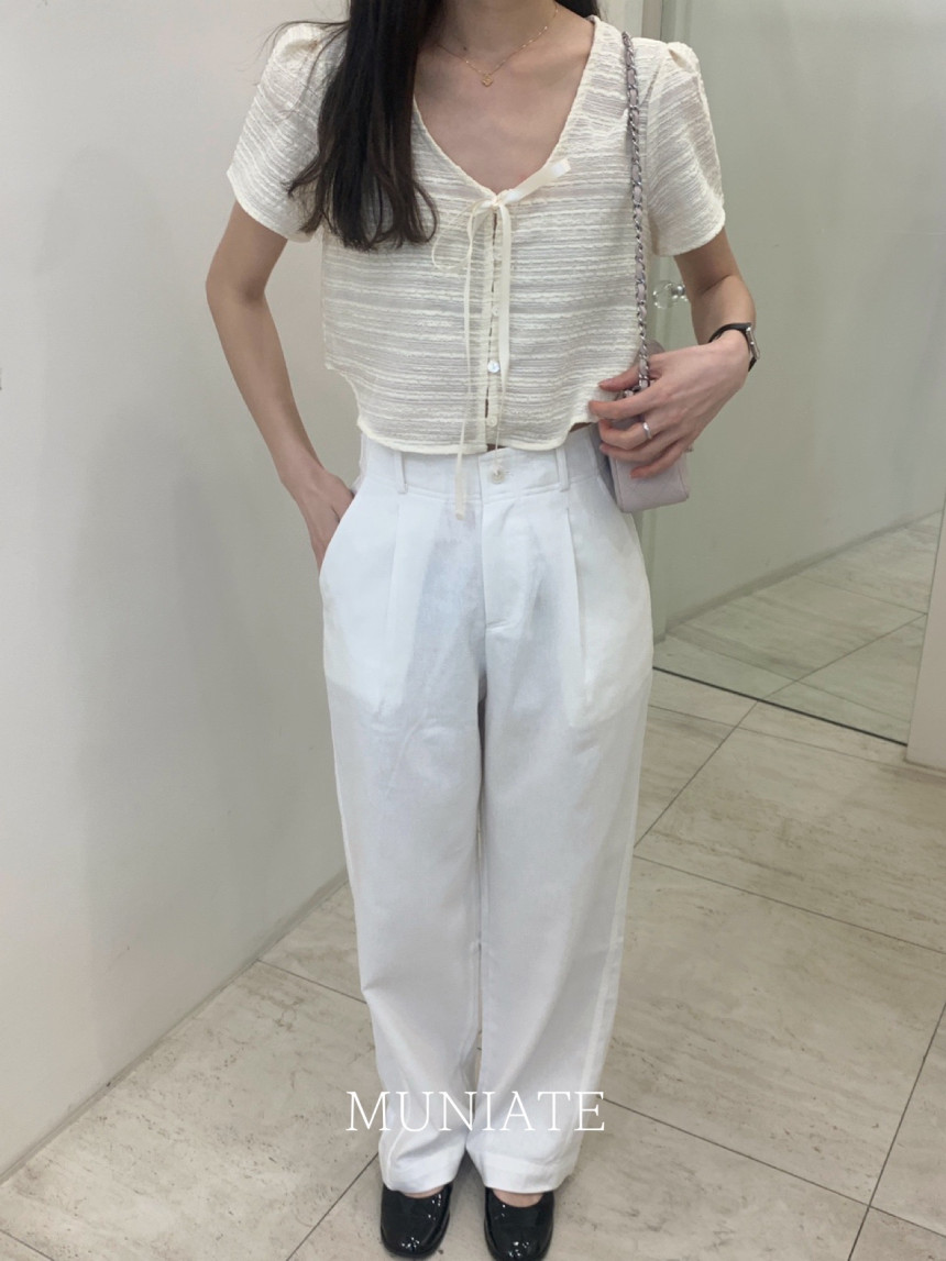 무니에트 riette 리에뜨 어반 팬츠 코튼 슬랙스 바지