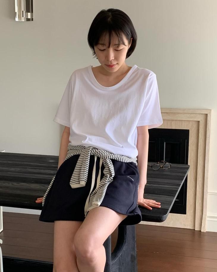 아파트먼트프라토 [JINSIM] 진심 파르페 유넥 티셔츠 데일리 이너 반팔티 (3color)