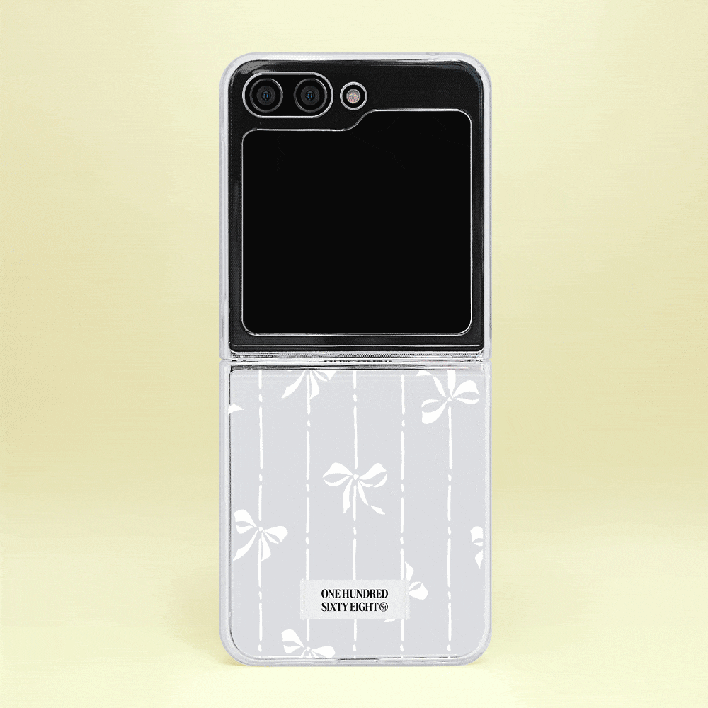 168cm케이스 클리어 하드 Z플립 리본 스트라이프 삼성 갤럭시 Z플립 지플립 제트플립 6 5 4 3 변색없는 투명 하드 커플 우정 남자 여자 친구 생일 선물 귀여운