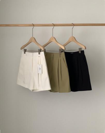 24SS libre 리브레 유니 반바지 핀턱 숏팬츠 (3col)