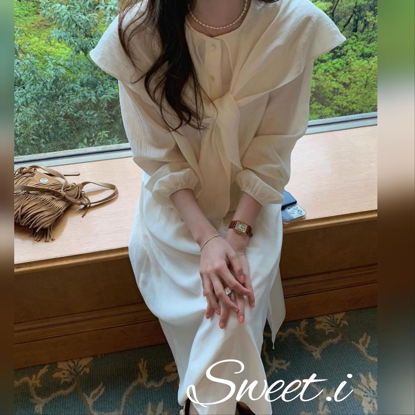 스윗아이 [당일] 프리티영띵 스카프블라우스 여리여리 2col 봄 pyt 스윗아이