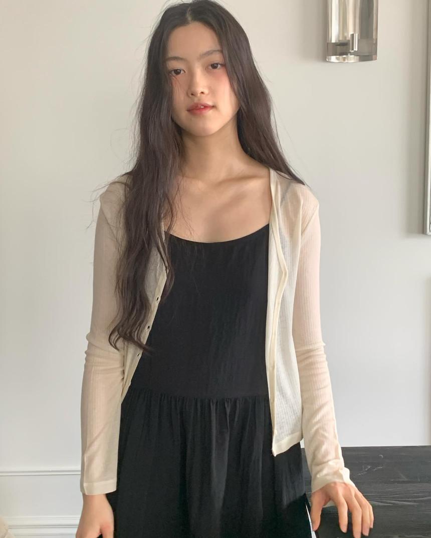 바이안 jinsim 진심 이보크 가디건 브이넥 긴팔 울 베이직 간절기 cd (5 color)