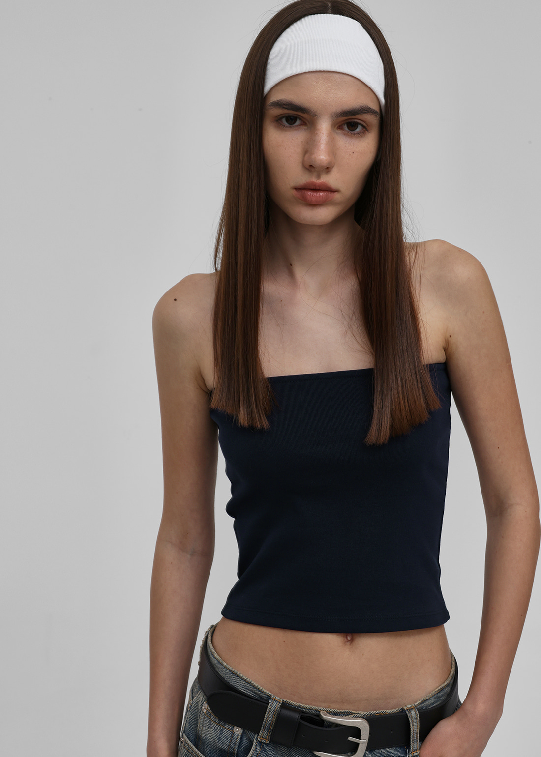 블랙업 [1천장판매] [B-BASIC] 스탠다드 튜브탑 (2SIZE)