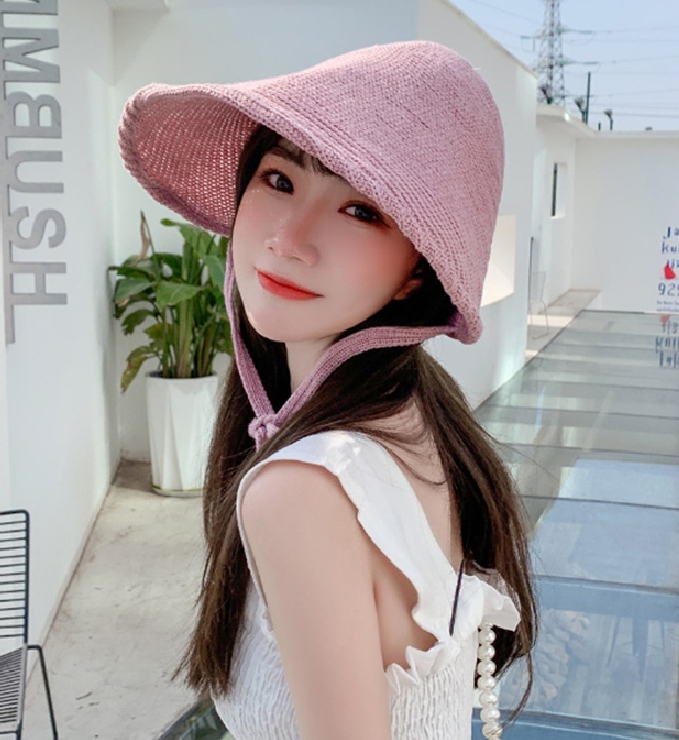 집콕끼리 가오리 보닛 와이어 썬캡 접이식 버킷햇 벙거지 여름 모자 여성 라피아 보넷 햇 자외선차단 와이드 챙 넓은 라탄 뜨개 니트 브라운 휴양지 화이트 샌즈 샌드 린넨 산책