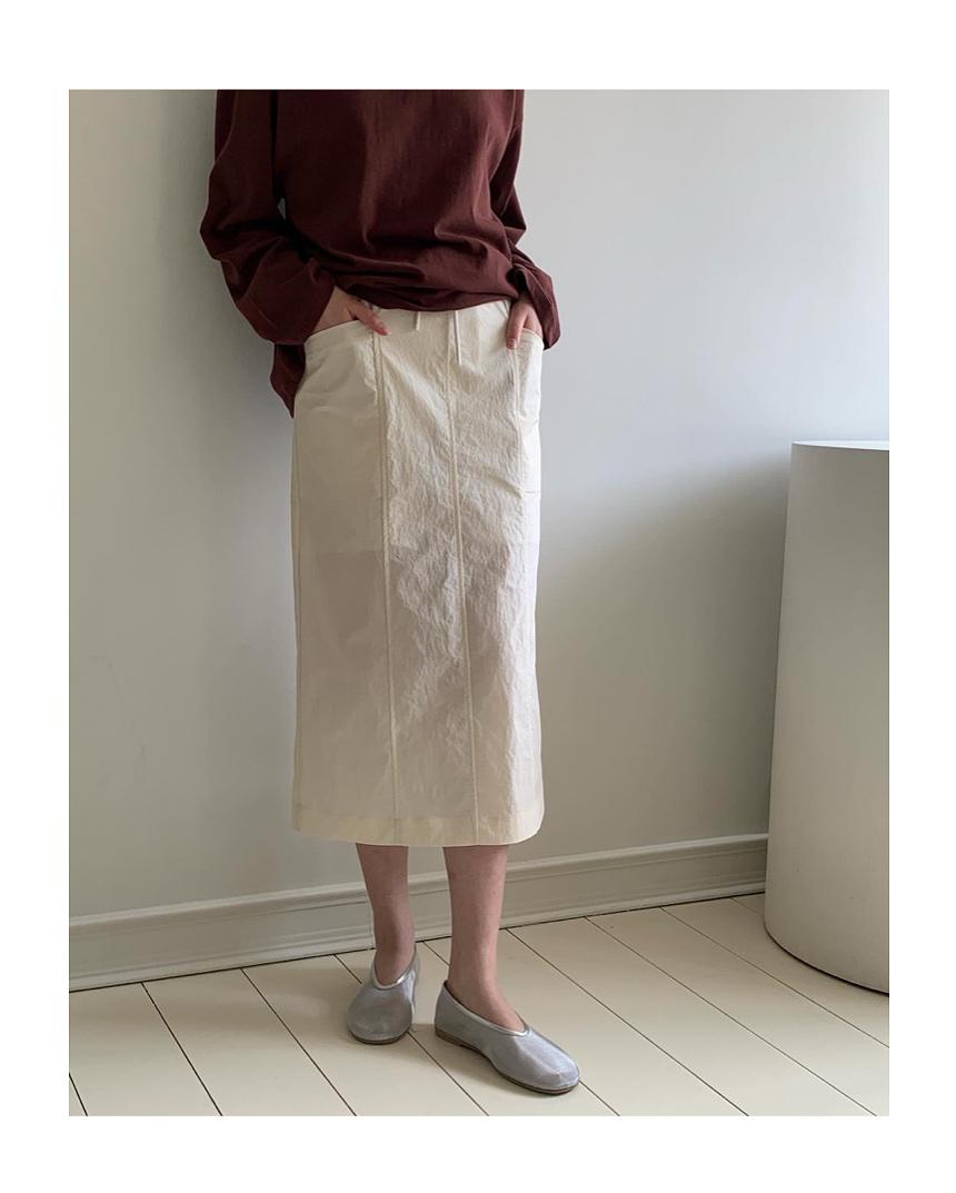 비엔느 Jinsim 진심 로레나 링클 프리 밴딩 스커트 (4c)