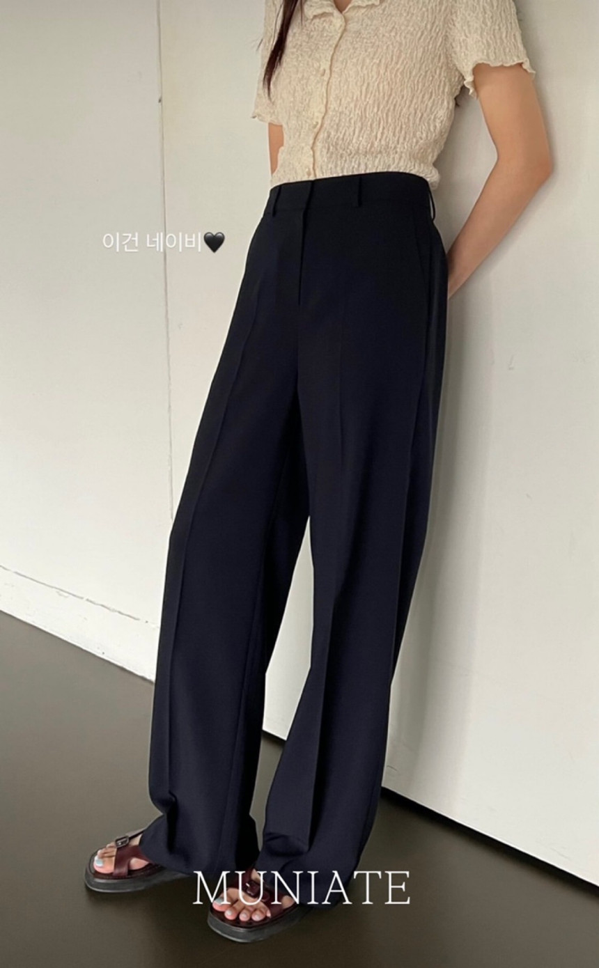무니에트 모이블레 네임 슬랙스 세미와이드핏 여름 바지 팬츠