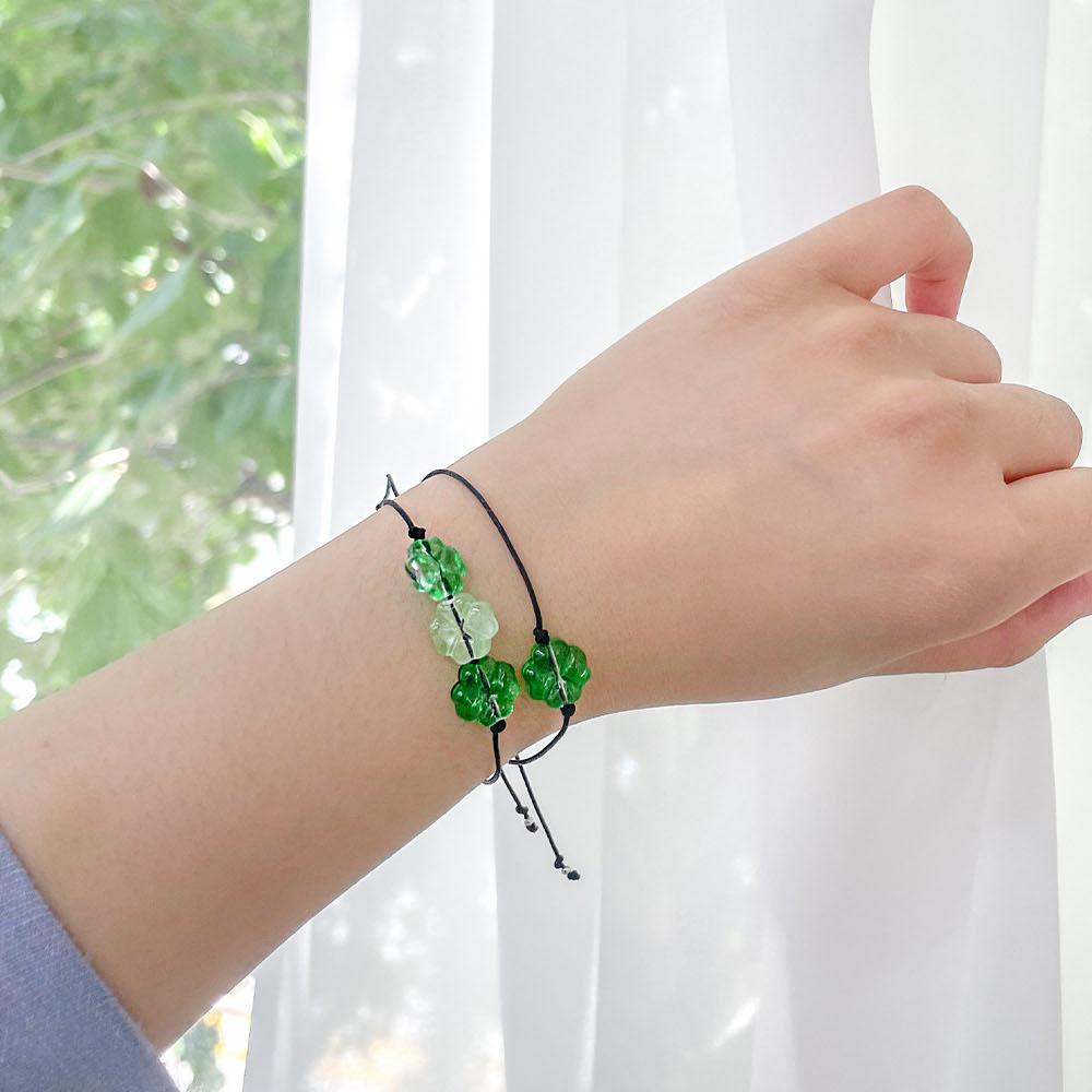 러키펀치 행운의 네잎클로버 매듭 실팔찌 소원팔찌 만들기 Diy 재료 세트 6종 팔찌만들기 매듭팔찌 클로버팔찌 악세사리 재료 우정팔찌 비즈펜던트 마크라메 실팔찌만들기