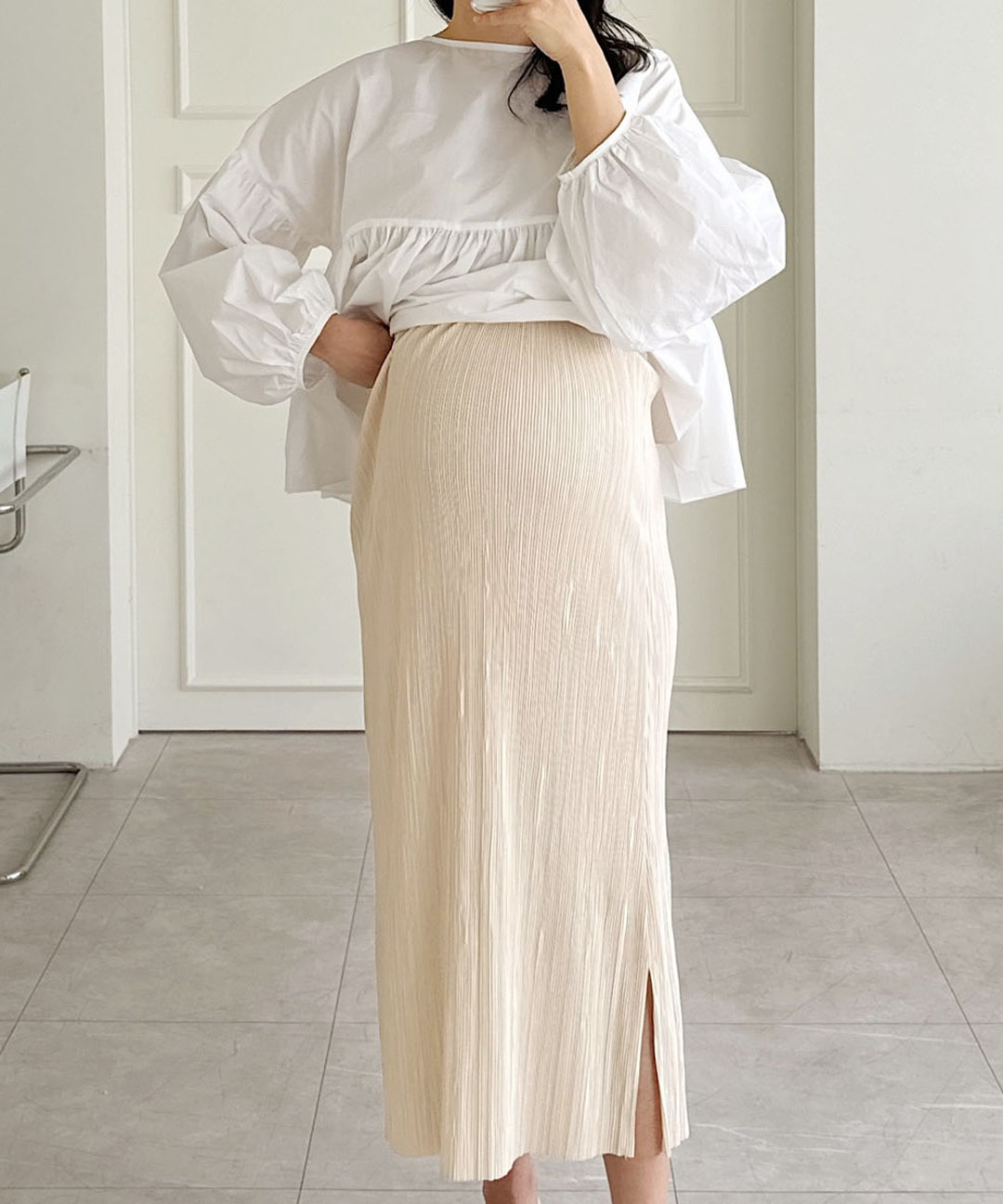 숩이룸 내일도착 무배 플리츠 스커트 치마 주름 롱스커트 롱치마 밴딩 임부복 만삭 임산부 태교여행 빅사이즈 여름임부복 휴양지 임산부스커트 임산부치마 임부복스커트