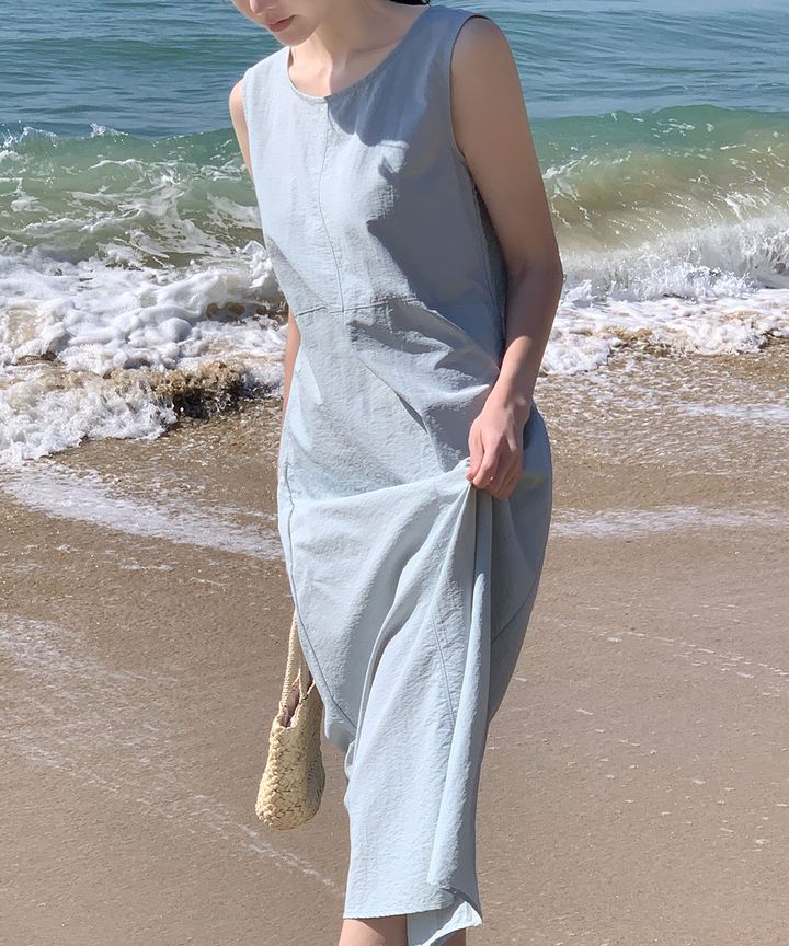 케이클럽 자체제작s Xl5천장돌파휴양지룩🌴 켄디 나일론 백리본 나시 원피스 비치룩여행룩바캉스룩여름원피스뷔스티에