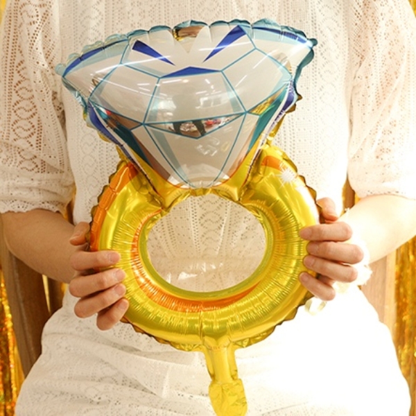 러키펀치 브라이덜샤워 프로포즈 이벤트 반지풍선 3종 프로포즈풍선 파티 기념일 풍선장식 반지 풍선 데코 기념일풍선 웨딩촬영