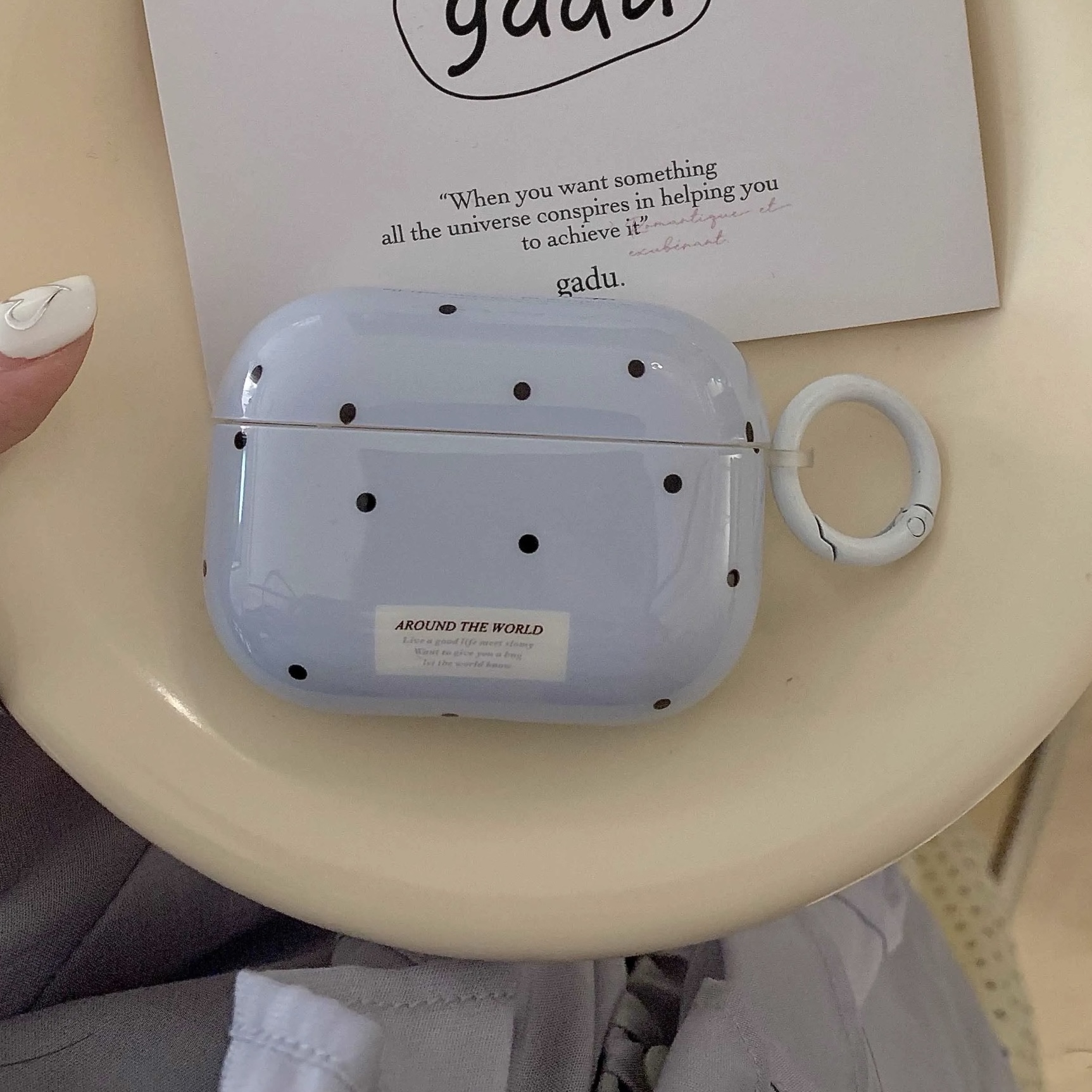 별담창고 주문폭주 러블리 심플 블루 도트 에어팟 케이스💙 에어팟 프로 1 2 3세대 하늘색 파랑 소장 키치 유니크 귀여운 땡땡이 실리콘 케이스 친구 생일 선물 우정 커플