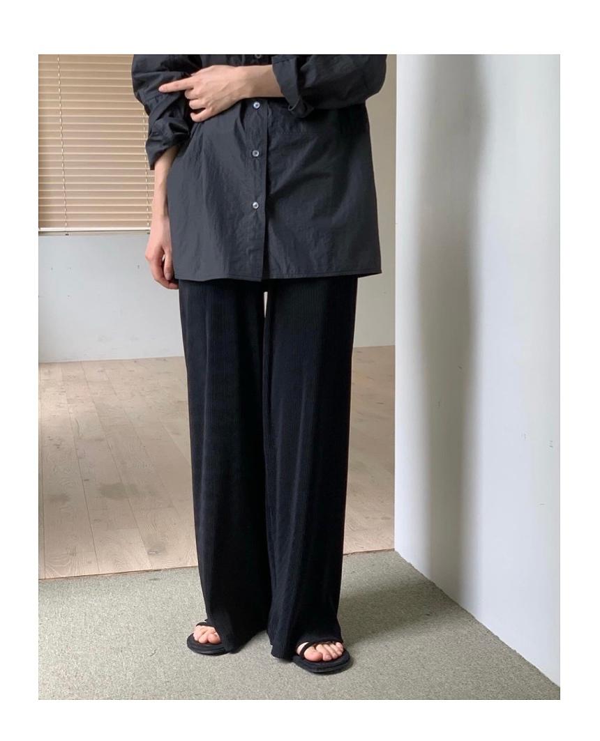 비엔느 Object 오브젝트 플리츠 밴딩 주름 팬츠 (2c)