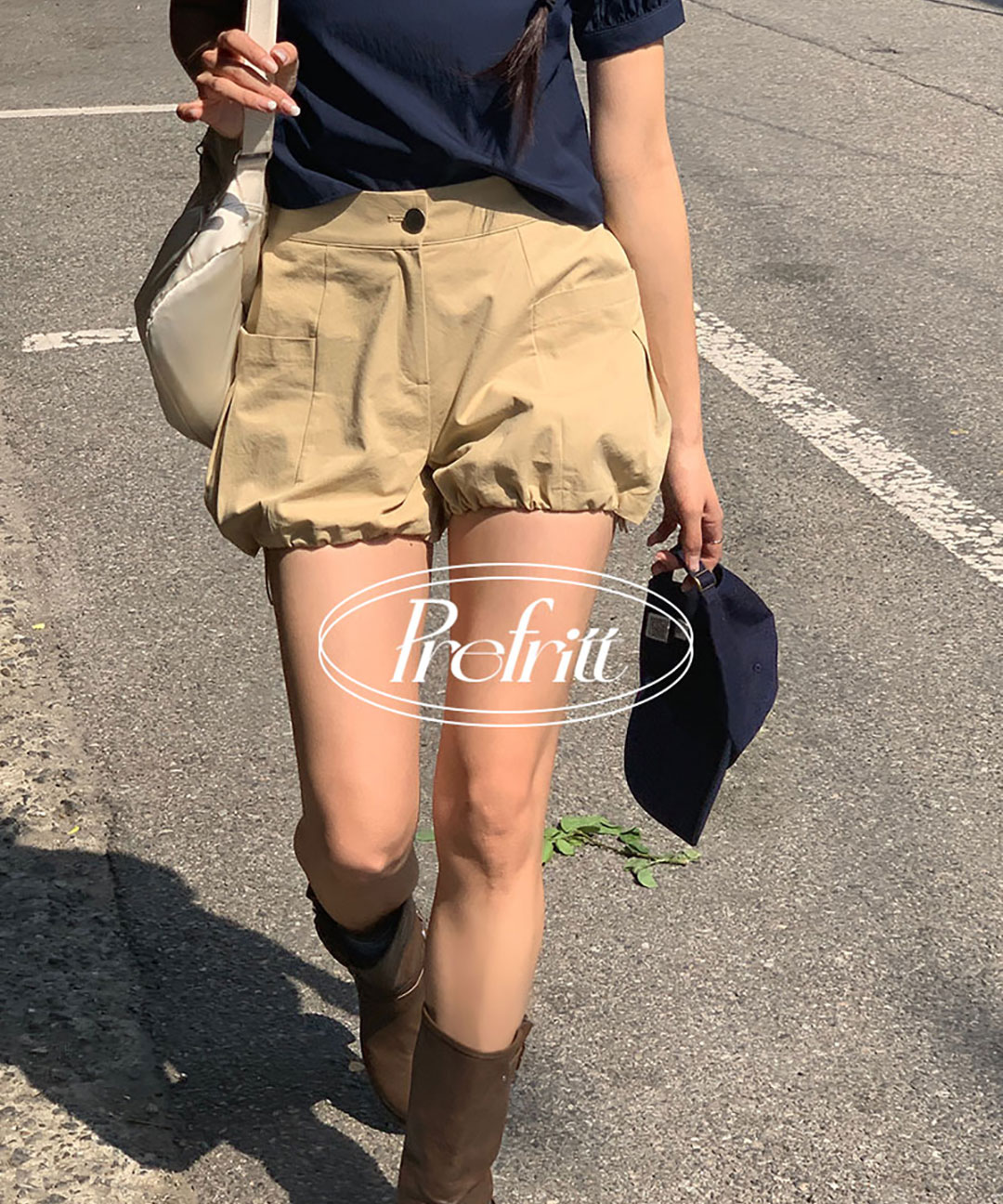 위드블룸 [PreFritt] Aladdin Pumpkin string pintuck shorts pt