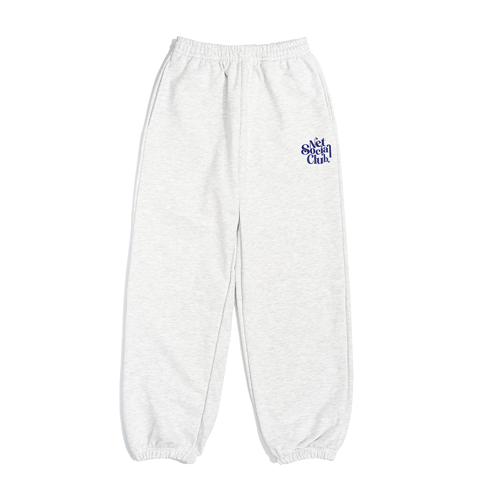 넷소셜클럽 CURLY LOGO JOGGER PANTS (LIGHT MELANGE)
