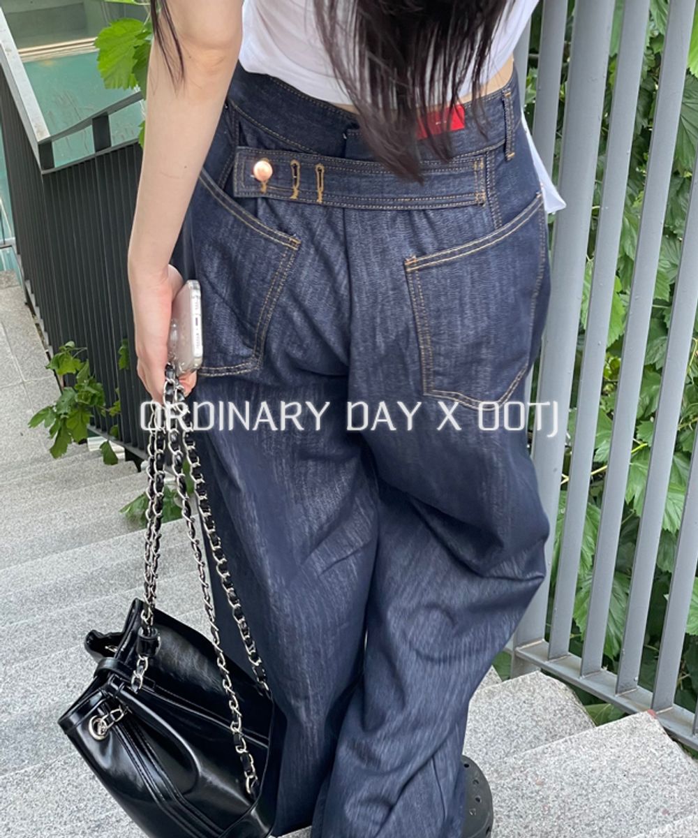 보통의날 (OOTJ)로하 논페이드 와이드 비죠 생지 롱 데님 팬츠 one color/2 Size