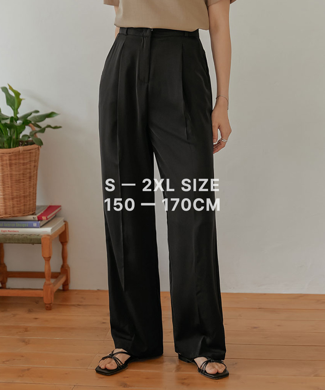 커먼유니크 시즌오프특가 1만장돌파숏스탠다드롱 기장옵션 쿨 밴딩 와이드 슬랙스 당일여름봄쿨링팬츠핀턱뒷밴딩링클프리맞춤사이즈오피스출근격식하객 룩