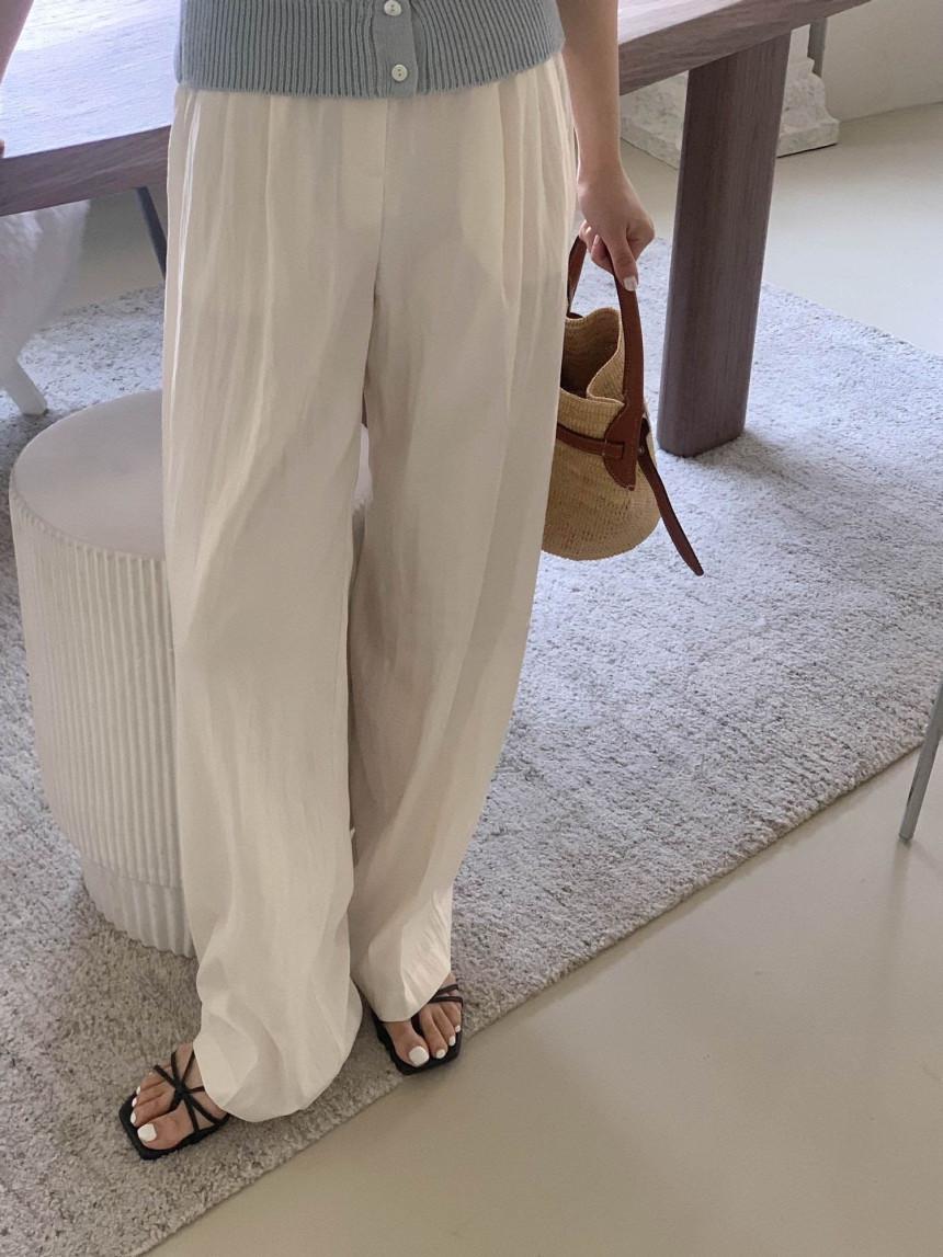 베데떼 미엘 miel 크래쉬 팬츠 여름 와이드 슬랙스 (3col)