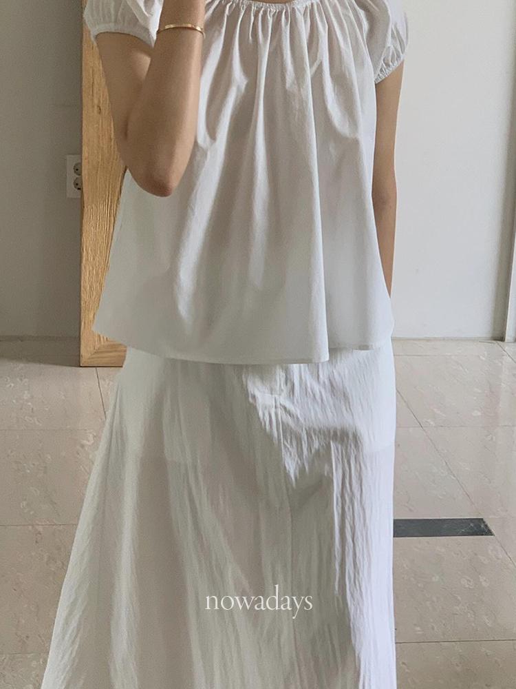 나우어데이즈 monique 모니크 오프 셔링 블라우스 썸머 밴딩 퍼프 여름 페미닌 bl (3col)