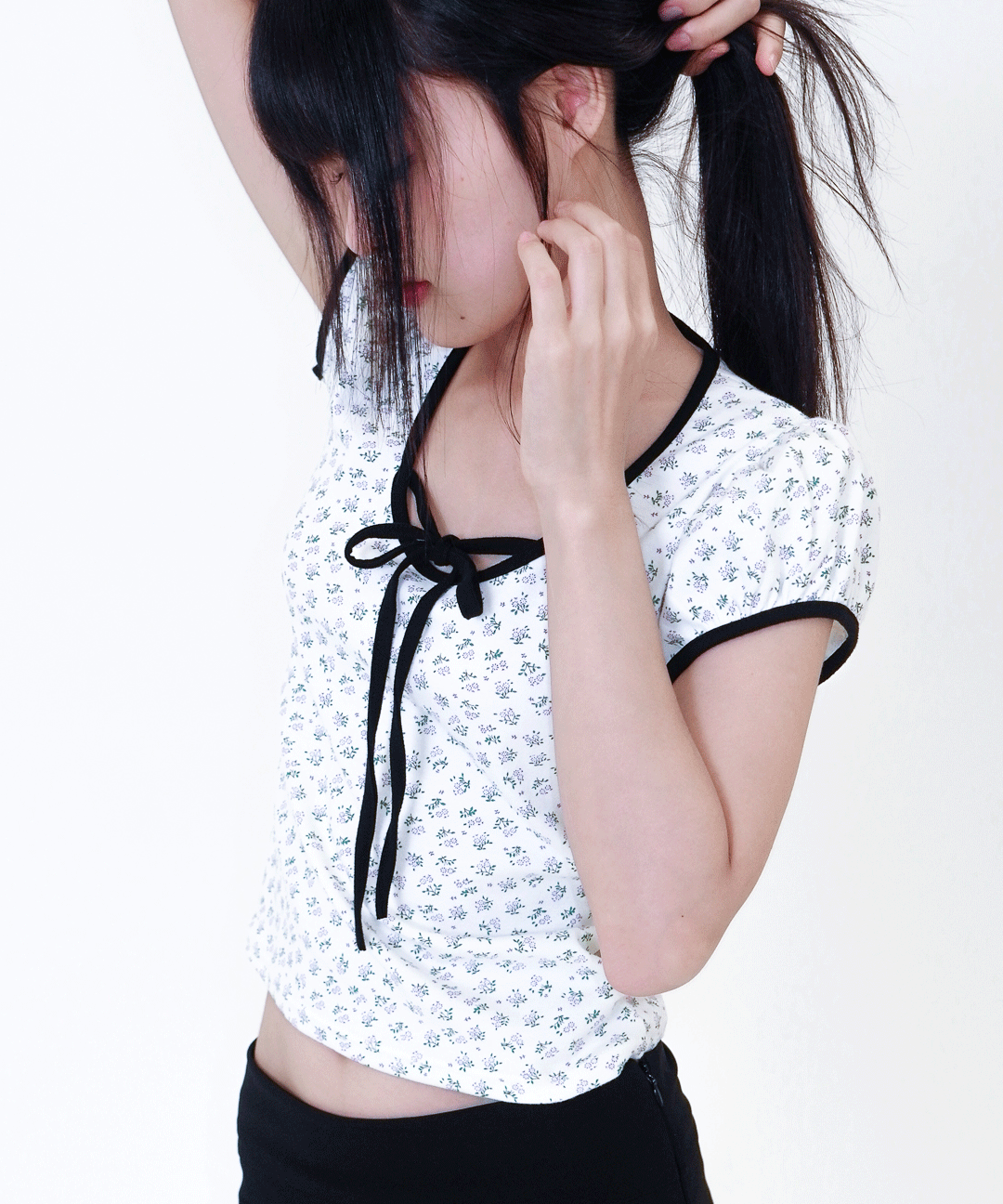 알로하프로젝트 robin puff tee 로빈 여름 퍼프 반팔 티