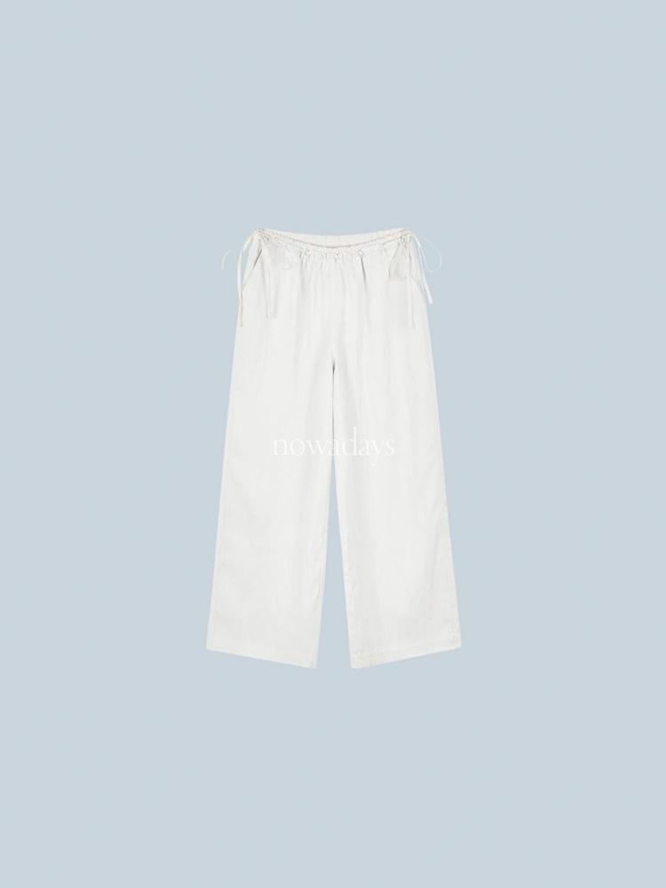 나우어데이즈 riette 리에뜨 뮬 슬랙스 썸머 스트링 일자 와이드 여름 데일리 바지 (3col)