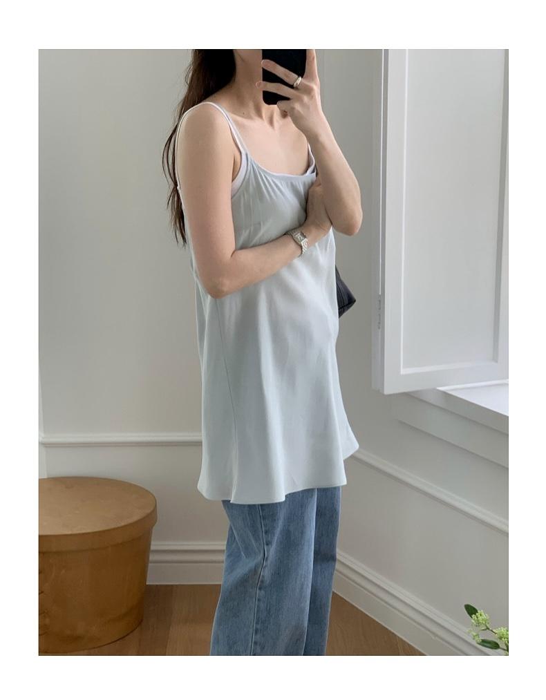 비엔느 [당일/쿠폰] fllanel 플라넬 비브 슬리브리스 나시 미니 원피스 (2c) 전컬러 당일발송