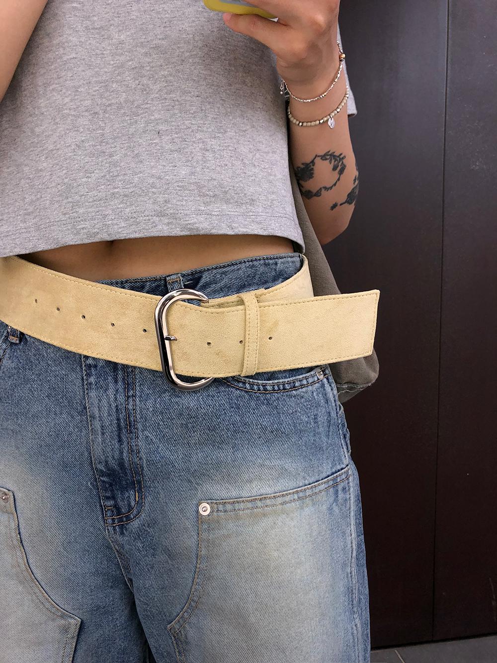 써니데이나이쓰 [MD pick!] (2 color) 빅앤볼드 스웨이드 벨트 Big & Bold Suede Belt