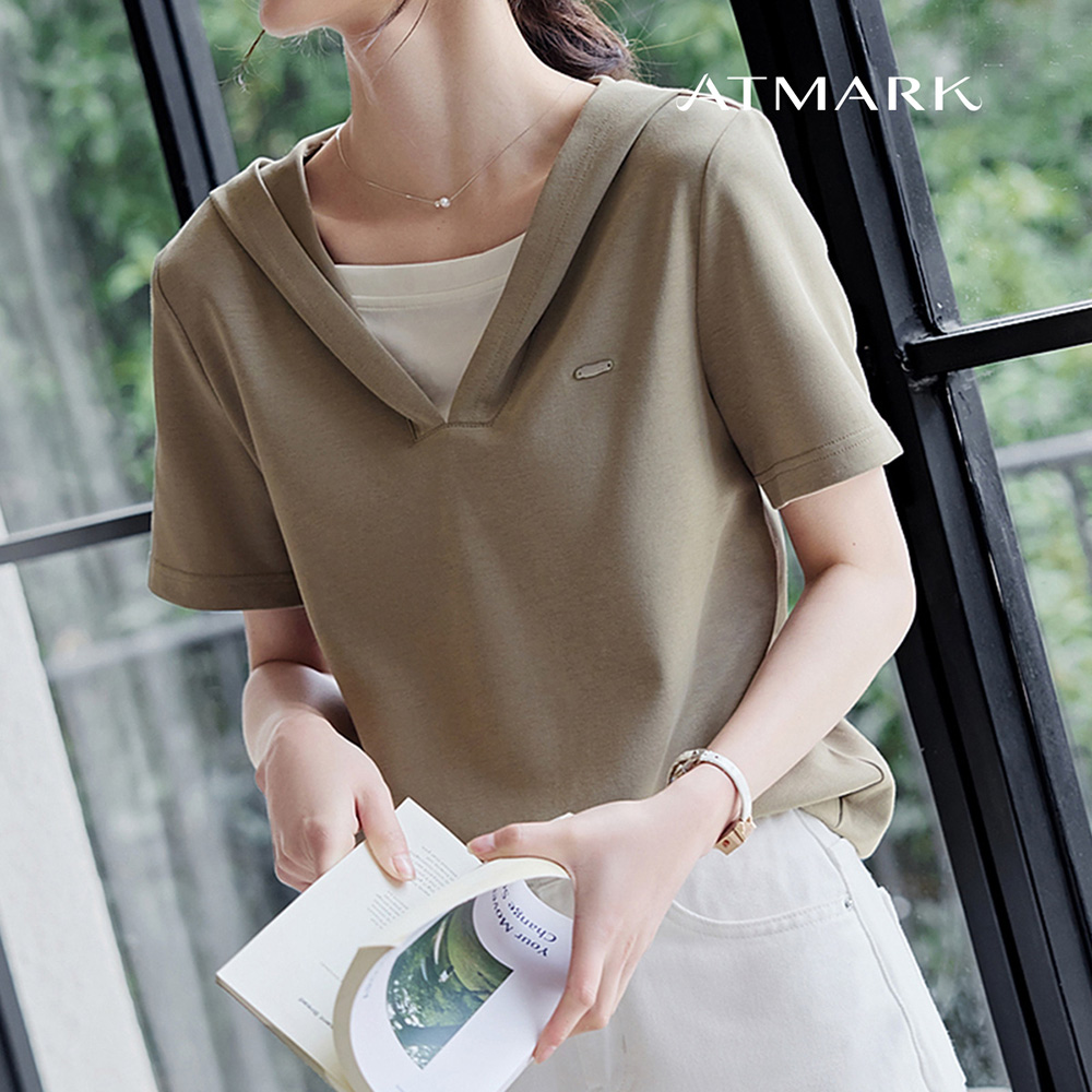 포스티 - ATMARK 후디드레이업티셔츠_AA43TS054G