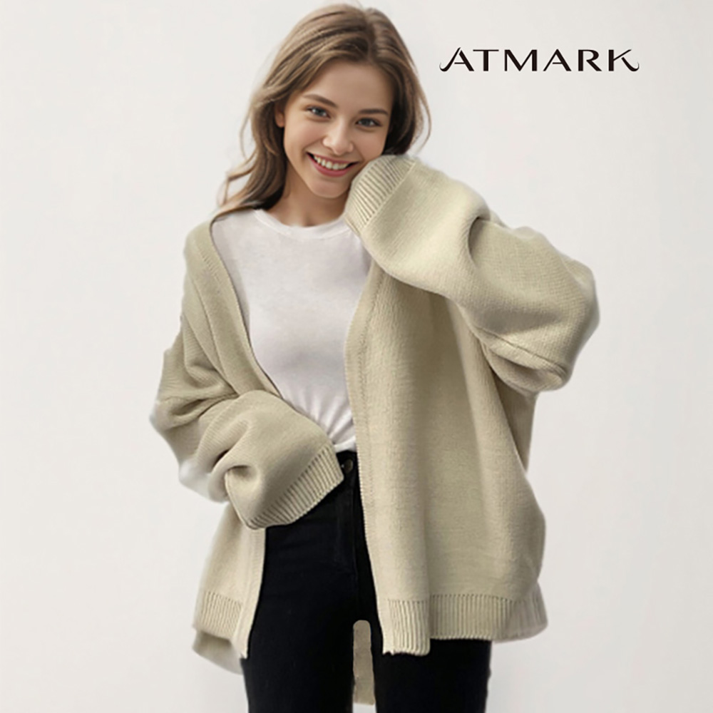 앳마크 ATMARK (77까지)오버숄더오픈가디건_AA41CD012P