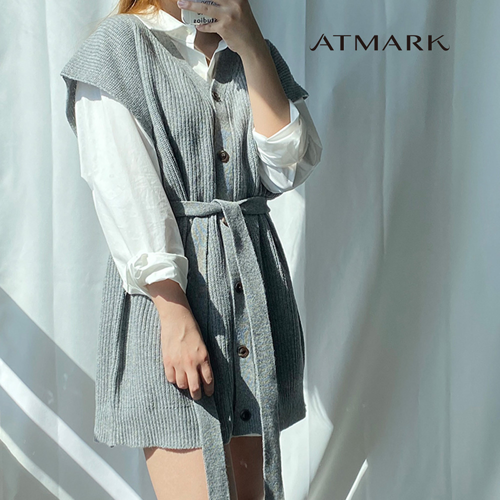 앳마크 ATMARK (77까지)롱루즈숄더베스트+벨트SET_AA41VT009P