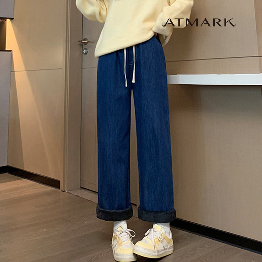 앳마크 ATMARK 와이드밴딩기모데님팬츠_AA39PT042G