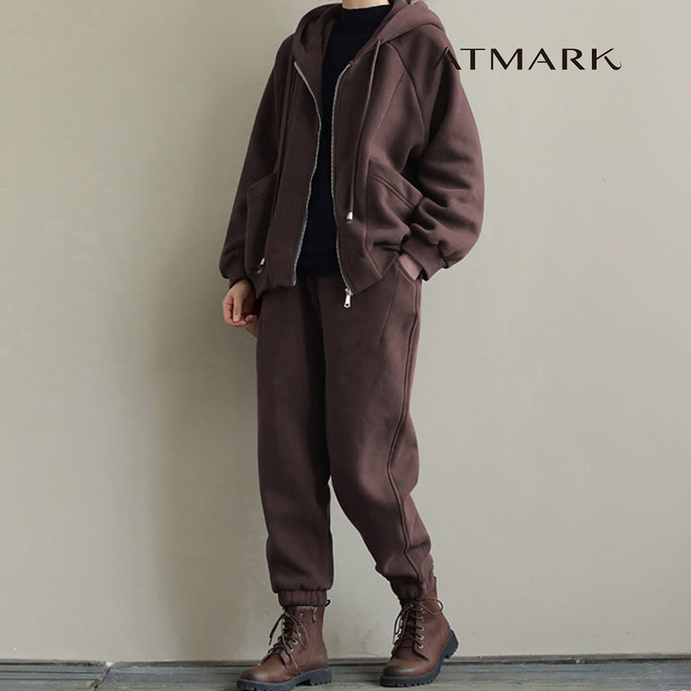 포스티 - ATMARK 캐주얼기모후드집업+팬츠SET_AA39SE013G