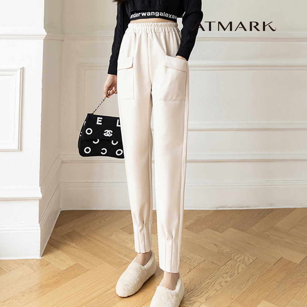 앳마크 ATMARK 기모핀턱투포켓밴딩팬츠_AA39PT054G