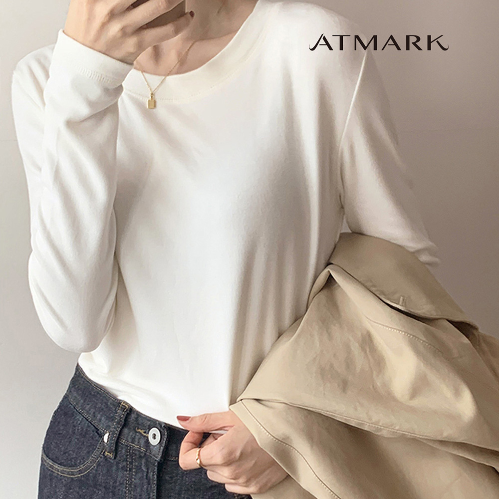 포스티 - ATMARK (77까지)심플소프트라운드티셔츠_AA41TS002G