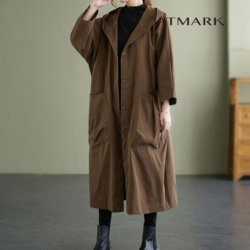 앳마크 ATMARK (77까지)빅포켓후디드롱코트_AA41CT001G