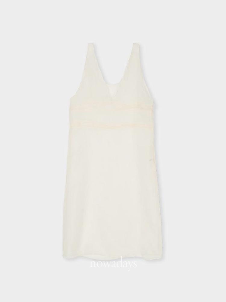 나우어데이즈 검 당일 / forest 포레스트 튤 레이어 원피스 프릴 시스루 레이어드 미디 ops (3col)