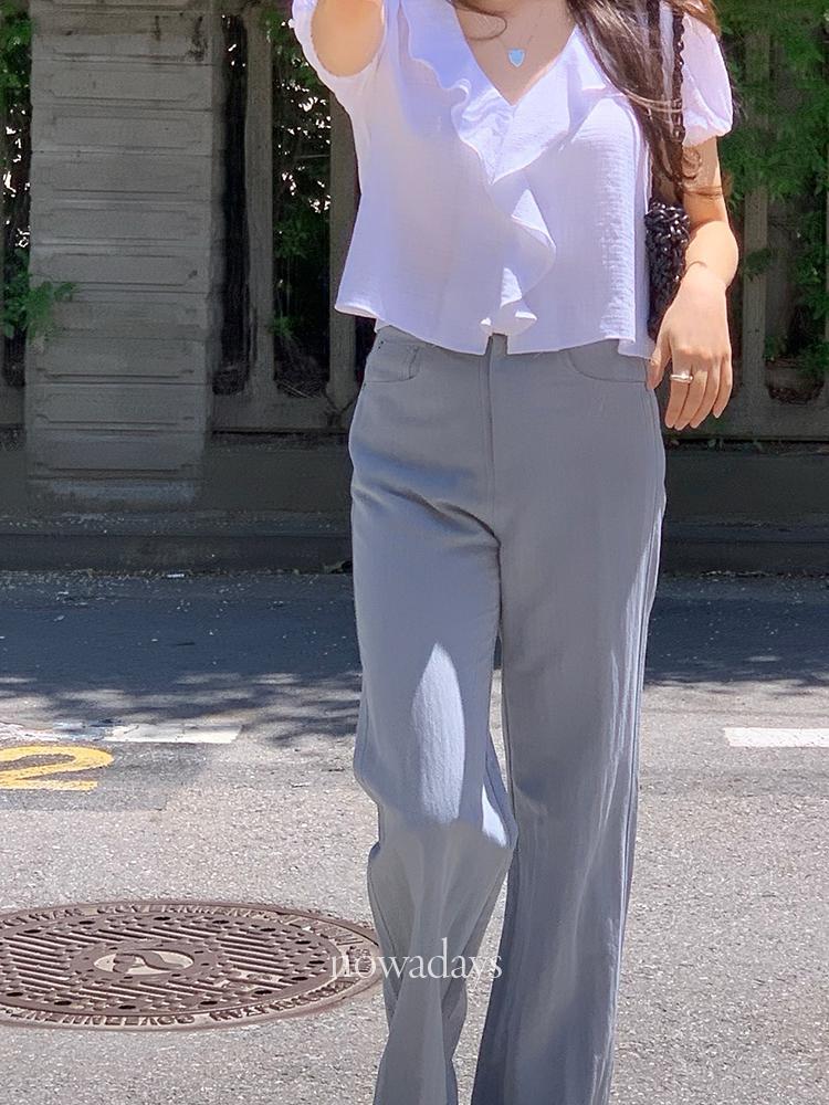 나우어데이즈 회M 당일 / miel 미엘 디키 팬츠 썸머 나일론 일자 데일리 여름 바지 (2col)