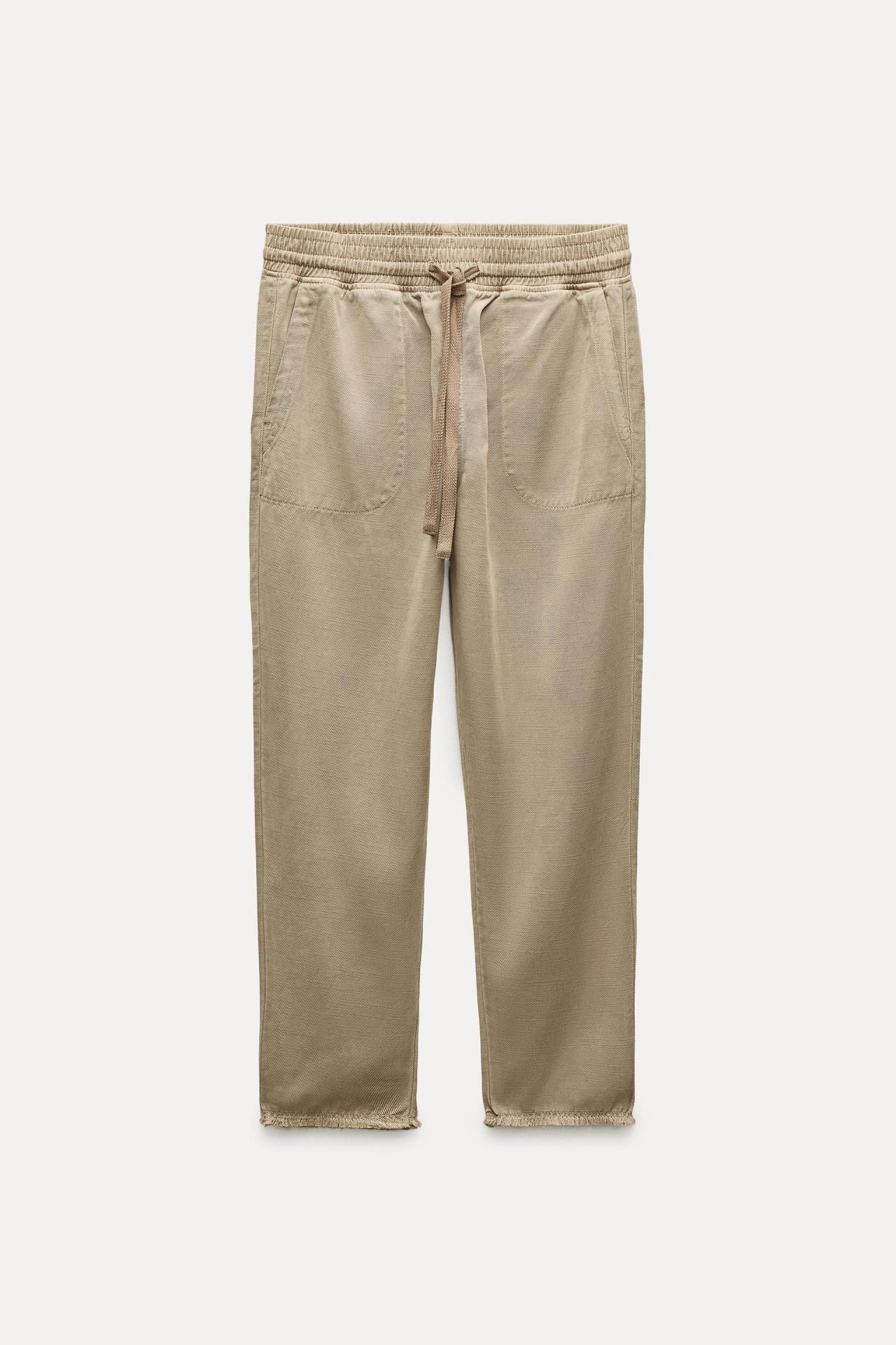 스페인샵 자라 파자마 스타일 조거 팬츠 4877/248 CAMEL