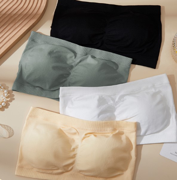 별을담다 큰 컵 전용💘쑥떡 빅사이즈 누드브라 끈없는 웨딩 앞후크 튜브탑 오프숄더 스트랩리스 노끈 누브라 속옷 브라탑 탱크탑 촬영 보정 누디 심리스 노와이어 뽕 처진가슴 실리콘