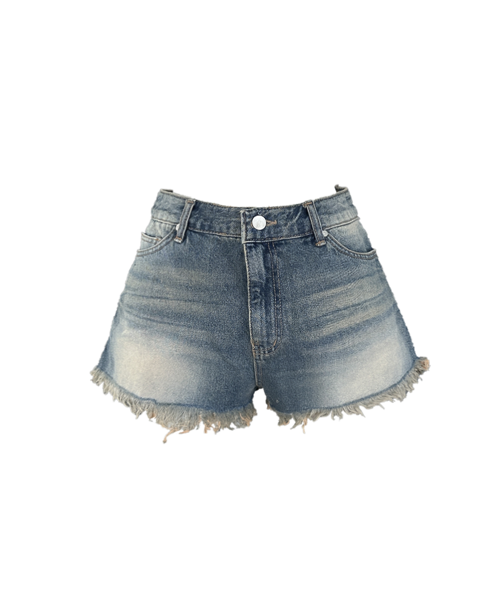 스큅 Chicago vintage washing short denim
