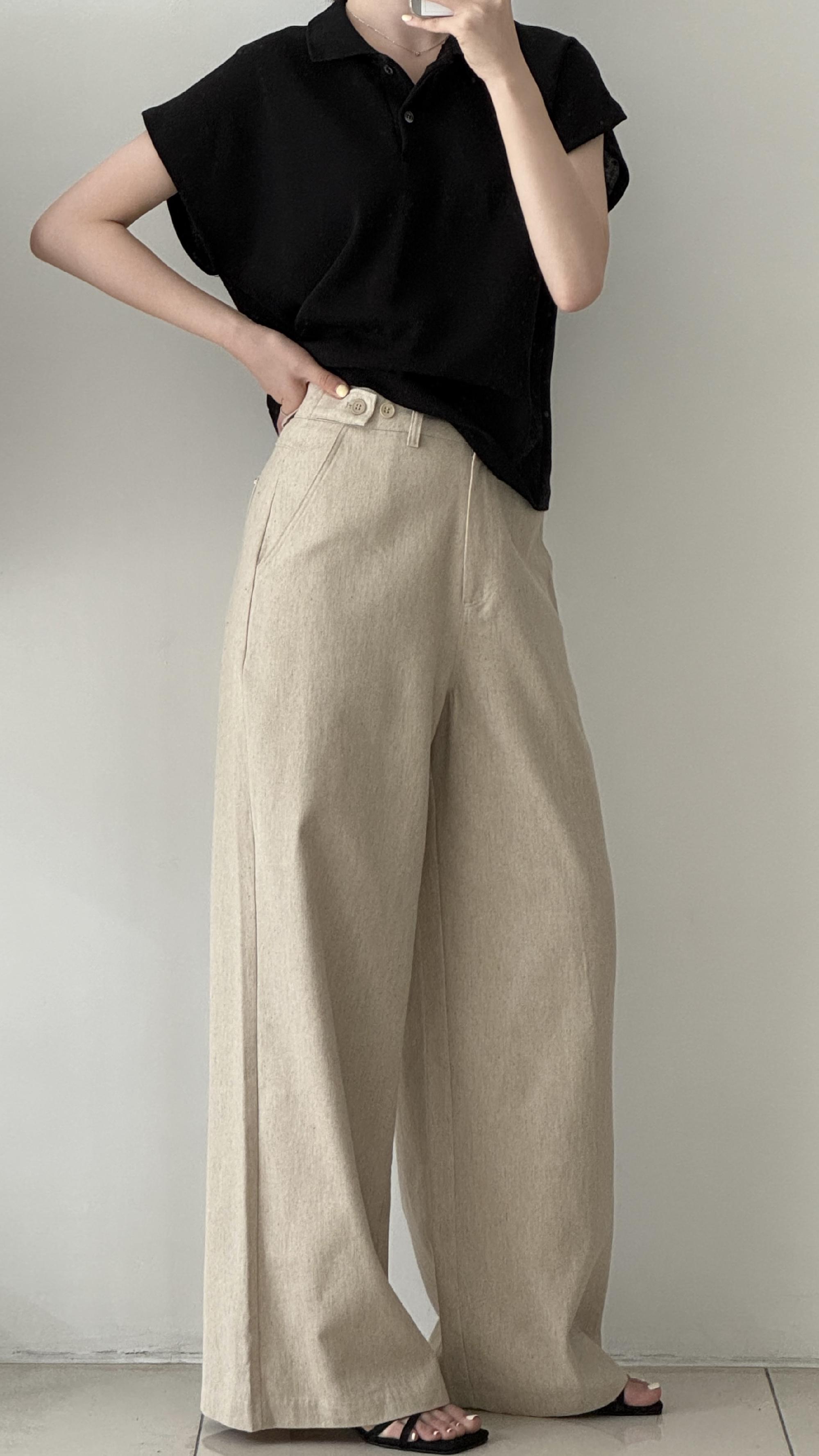 원스 알로 린넨 버튼 PT (1color) / WON'S 원스