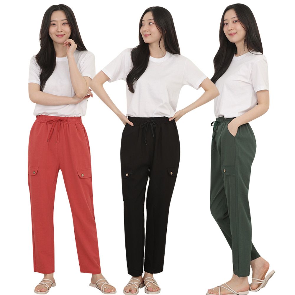 다온이상점 여성 인견 밴딩 바지 일자 팬츠 여름 시원한 천연소재 인견바지 여름바지 여성잠옷 여름잠옷 인견팬츠