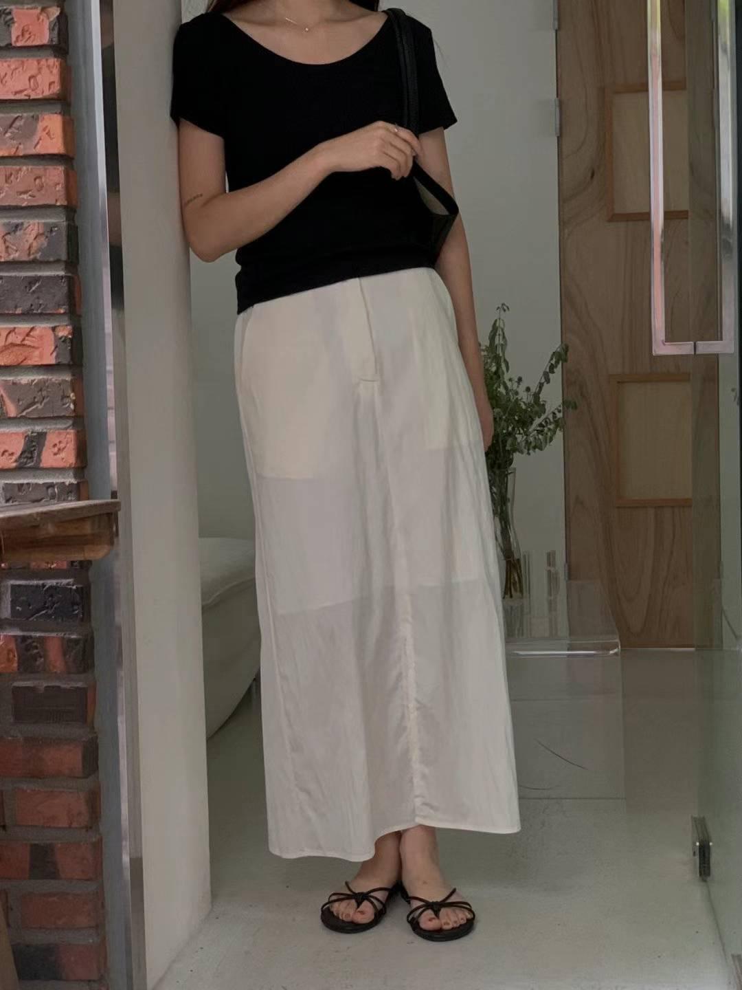 베데떼 리브레 libre 포츠 스커트 앞트임 롱 치마 (2col)