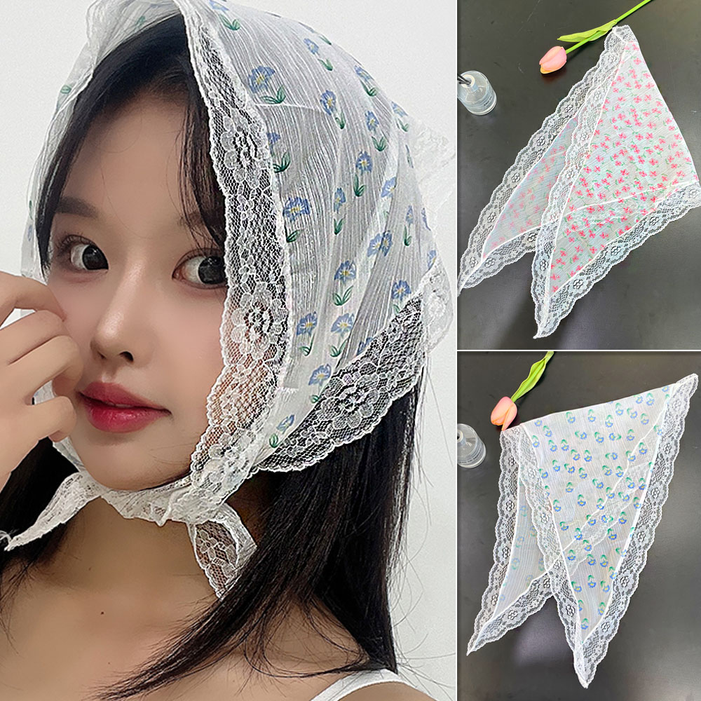 슈에뜨지니 하리나 레이스 두건 머리두건 머리악세사리 헤어악세사리 헤어악세서리 머리스카프 삼각스카프 쁘띠리본 쁘띠스카프 손수건스카프 헤어스카프 머리장식 두건반다나 두건세트