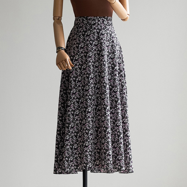 안나앤플러스 (안나앤플러스) 딜론 플라워 밴딩 스커트[스커트DLS8] 빅사이즈