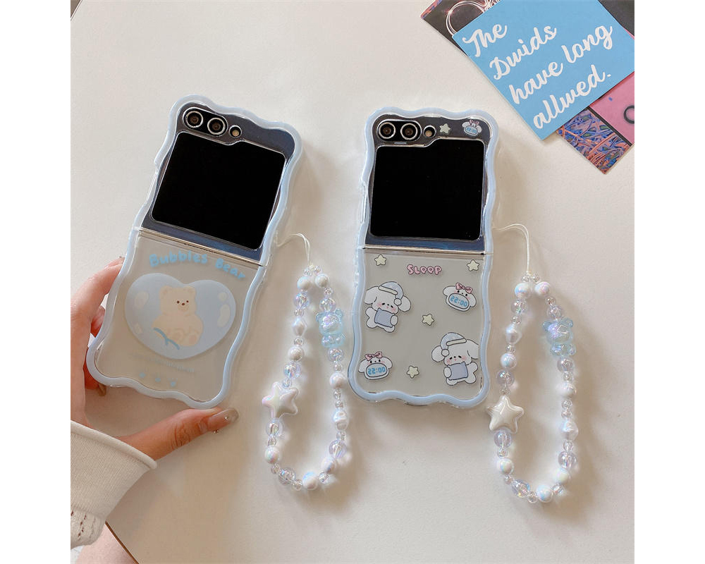 별하케이스 😸플립6😸 하트 베어 강아지 물결 웨이브 젤리 스트랩 키링 케이스 Z플립3 Z플립4 Z플립5 Z플립6 제트플립3 제트플립4 제트플립5 제트플립6