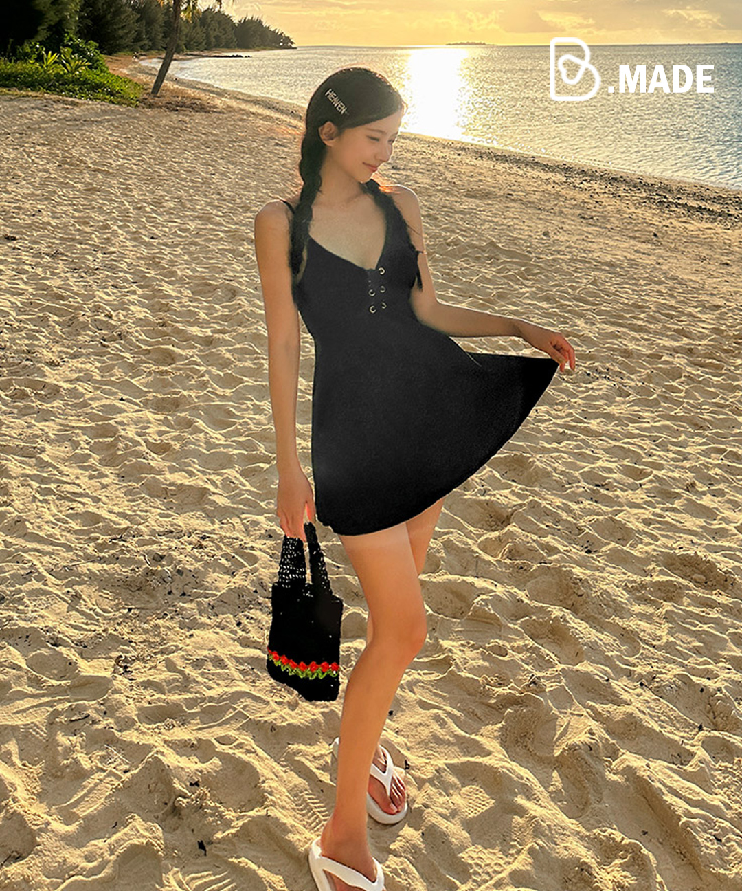 비키비키 [MADE/M,L] 베린 비키니 모노키니 원피스 아일렛 수영복 2C