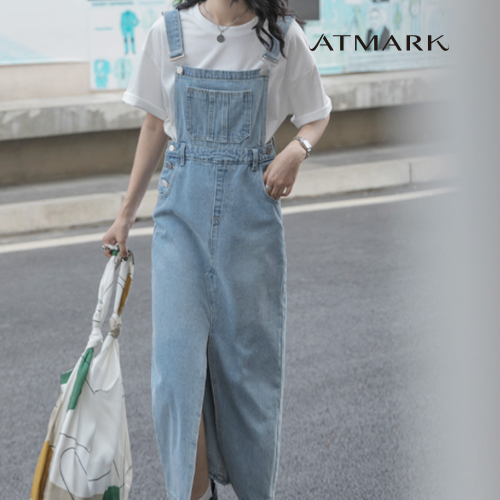 앳마크 ATMARK 슬릿데님서스펜더원피스_AA43OP066G